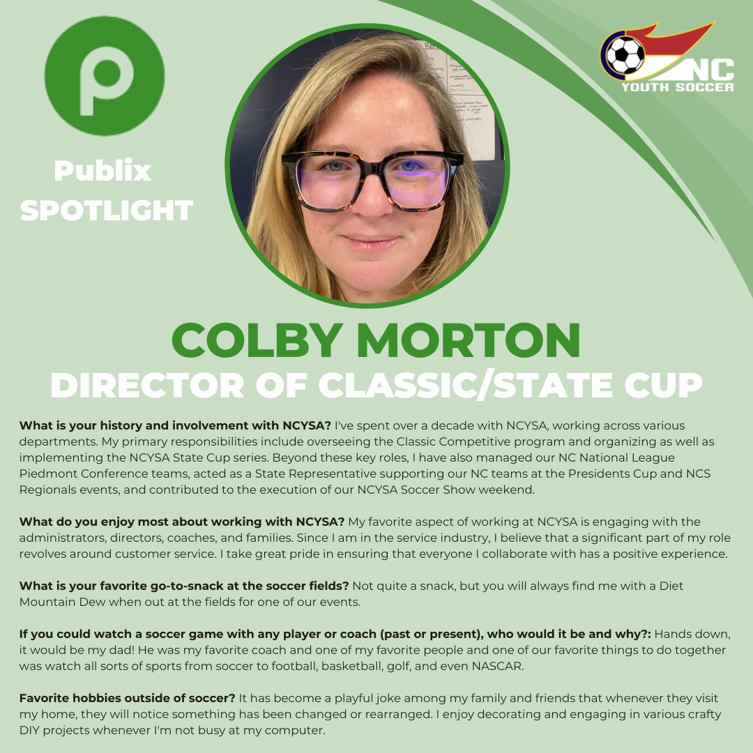 Publix Spotlight - North Carolina Youth Soccer