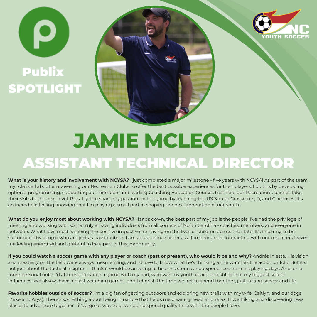 Publix Spotlight - North Carolina Youth Soccer