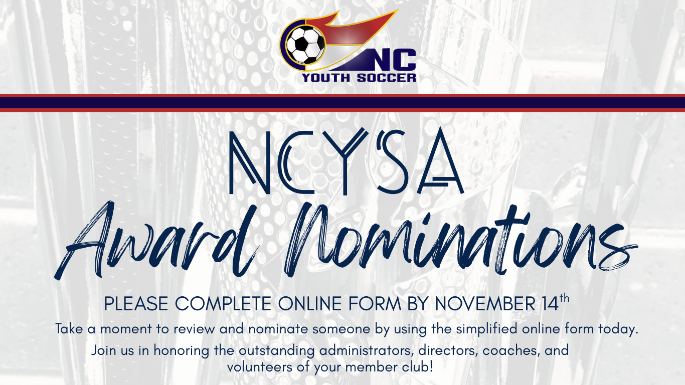 NCYSA Award Nominations - North Carolina Youth Soccer